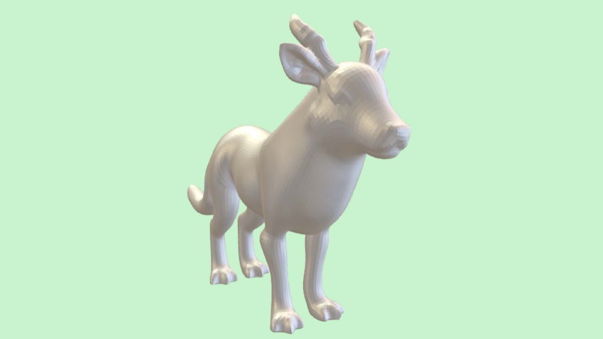 3D Stylized Deer With Horns 3d Modeling Model - TurboSquid 2300287