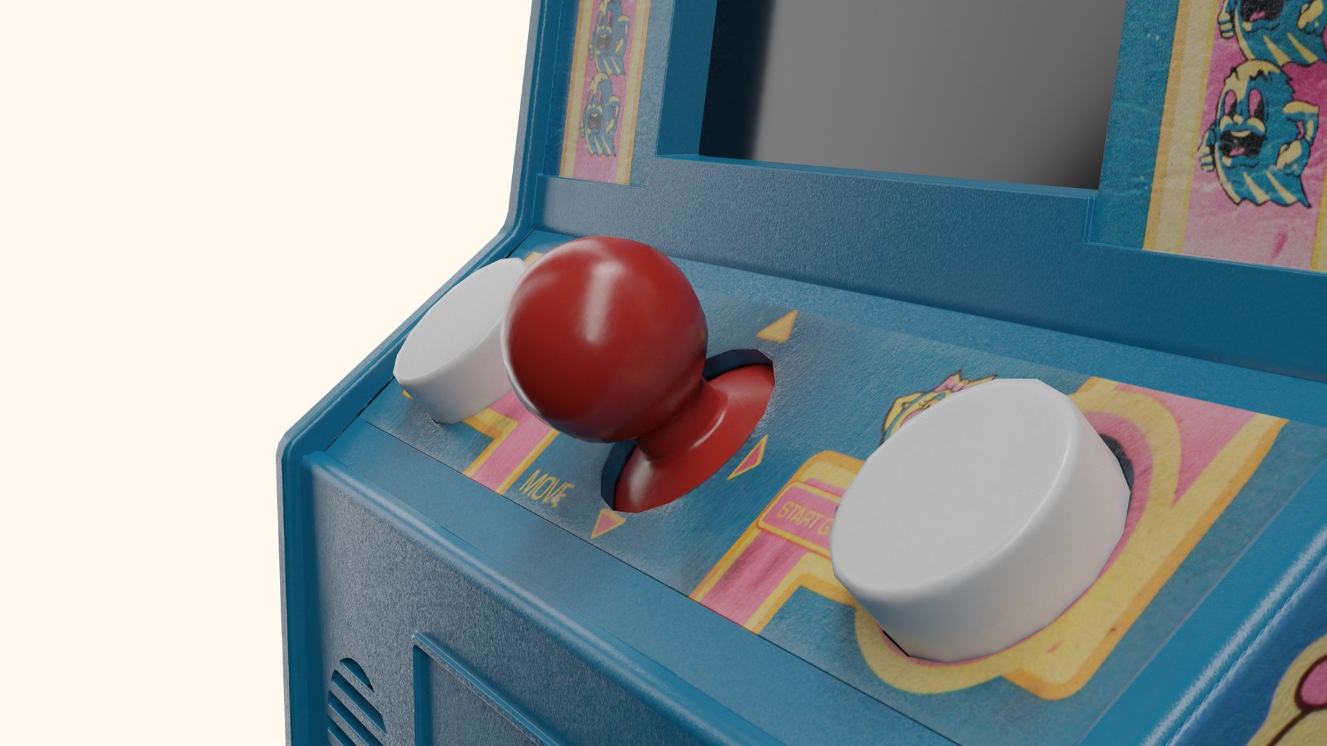 3D Ms Pacman Mini Arcade Machine Portable Device - TurboSquid 2070622