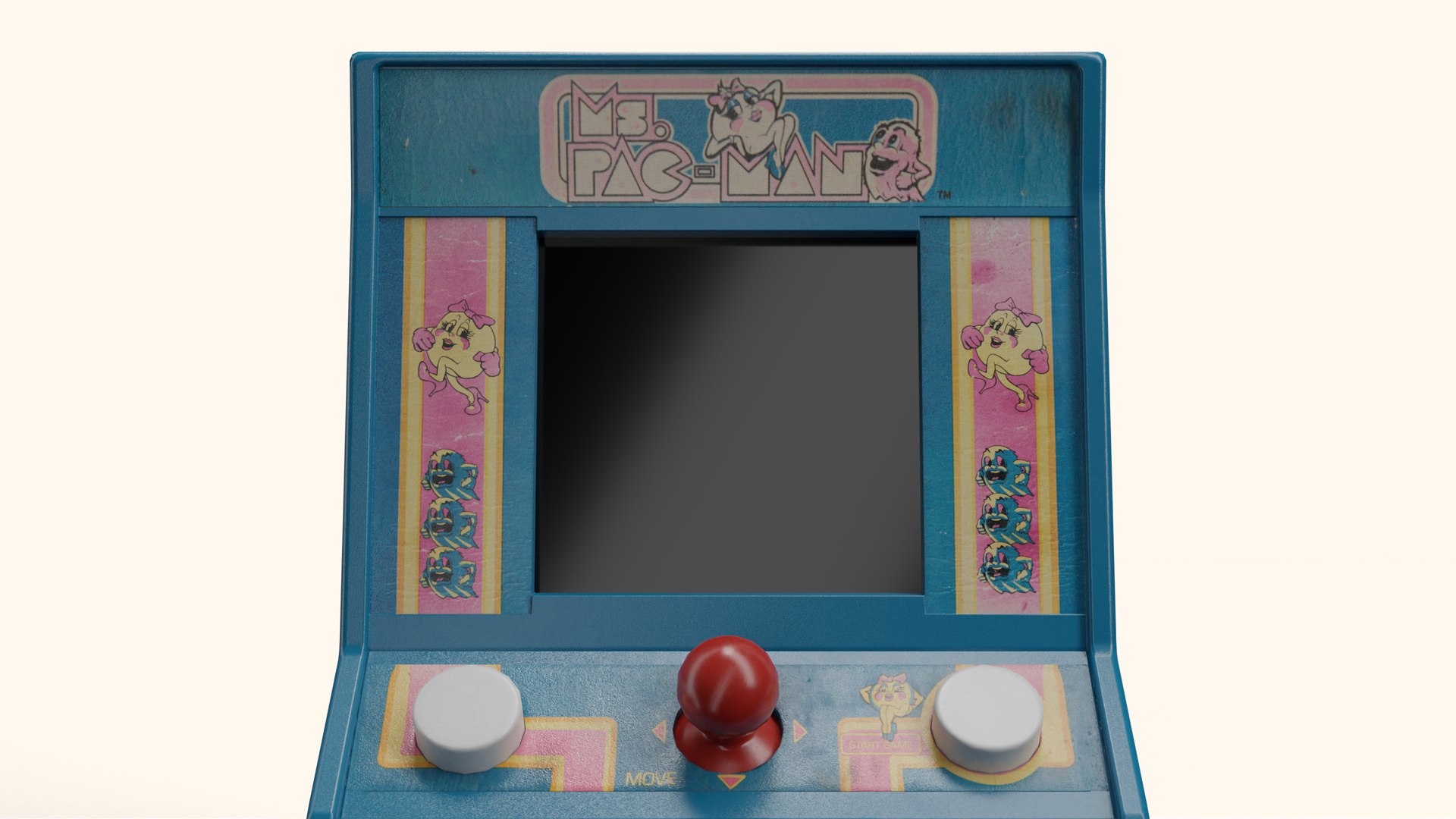 3D Ms Pacman Mini Arcade Machine Portable Device - TurboSquid 2070622