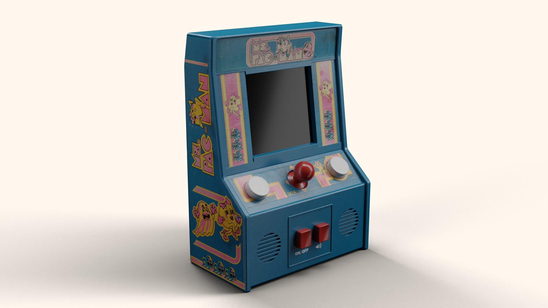 3D Ms Pacman Mini Arcade Machine Portable Device - TurboSquid 2070622