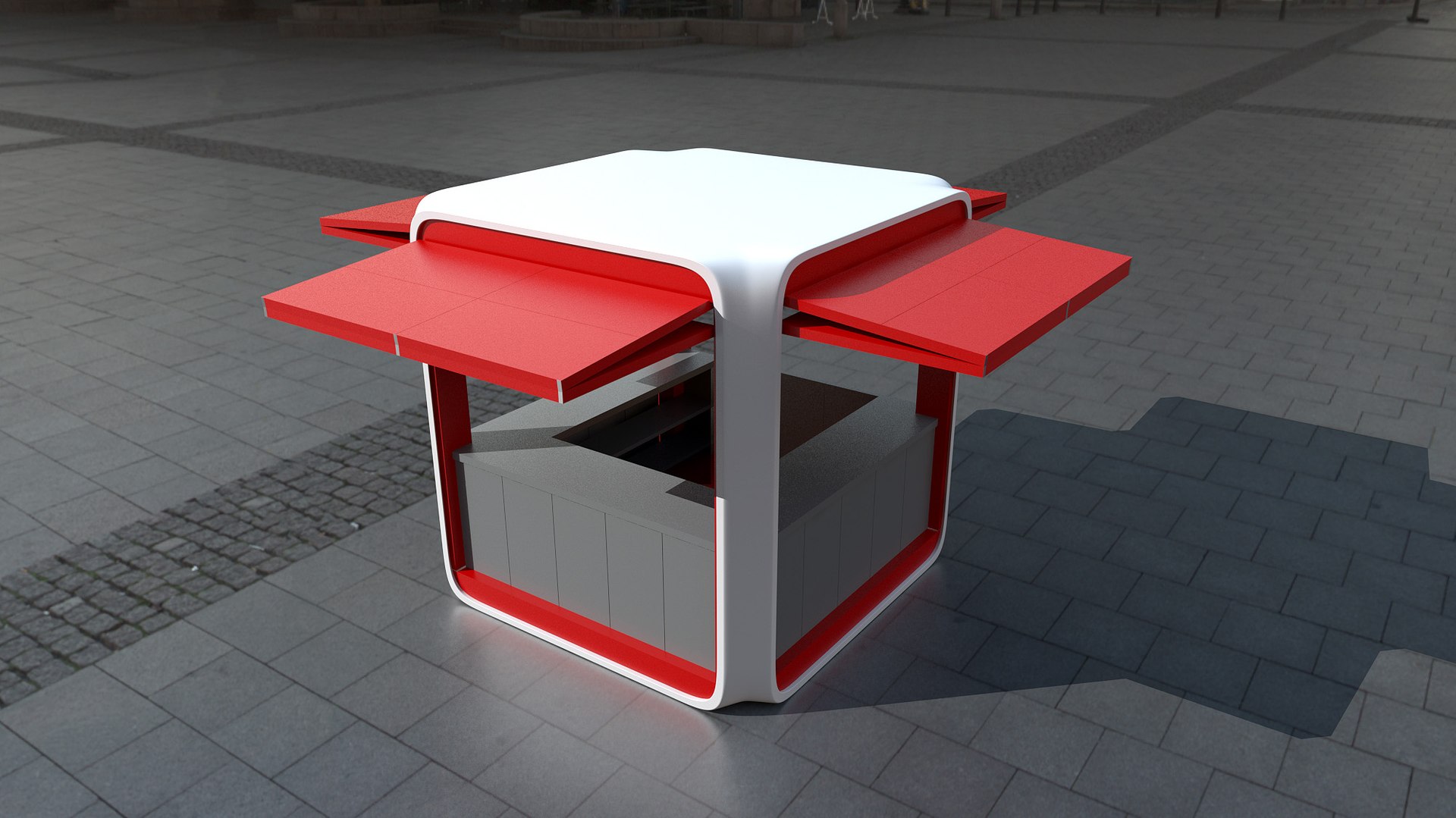 Kiosk Modern 3d Obj