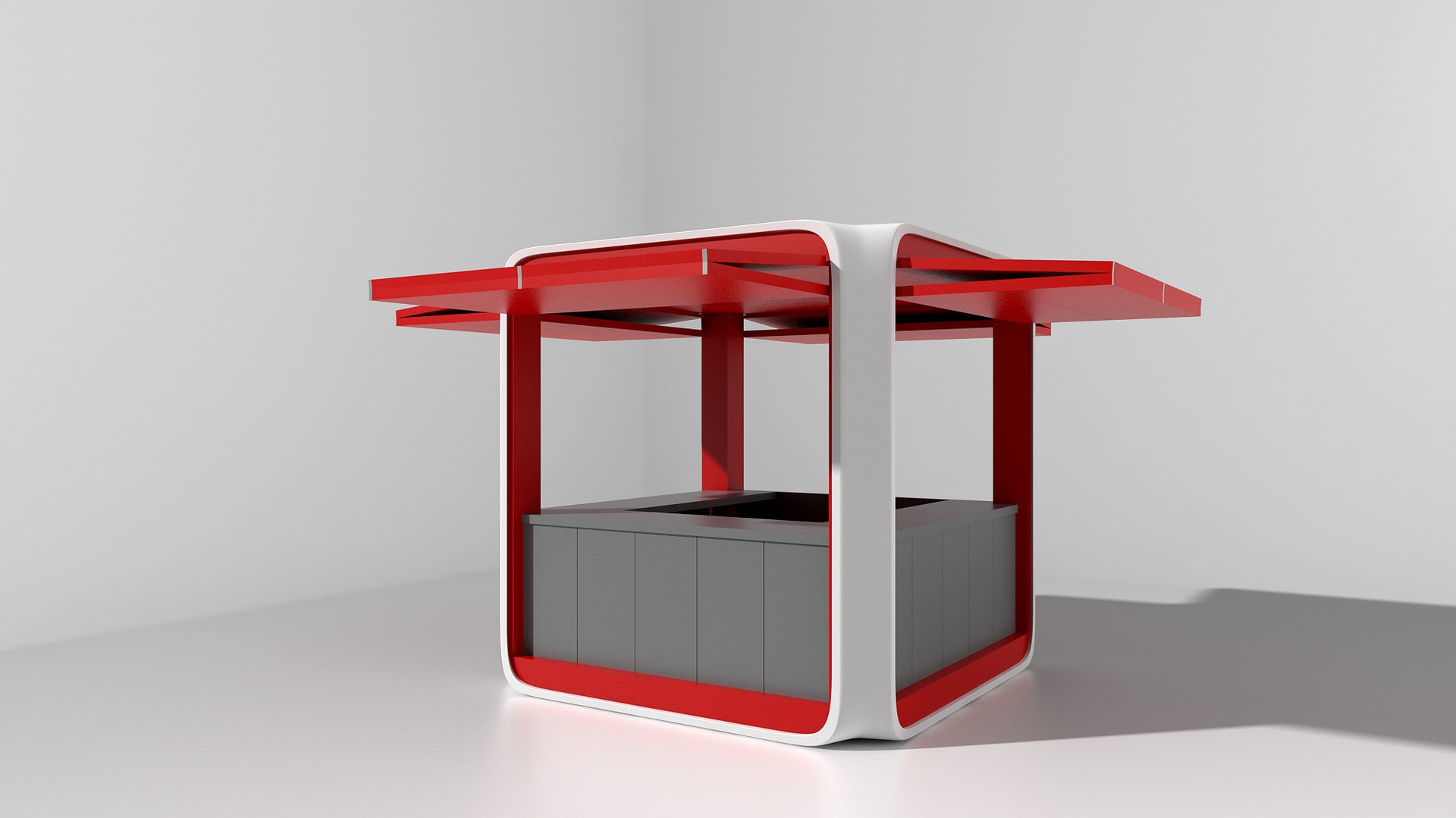 Kiosk Modern 3d Obj