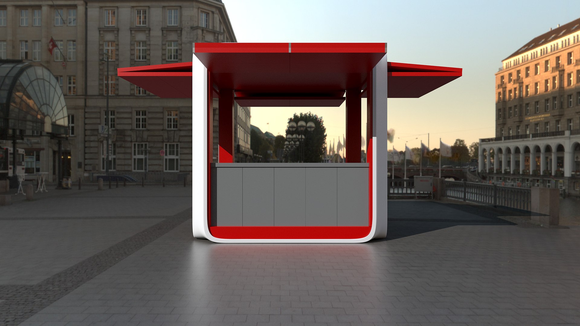 Kiosk Modern 3d Obj