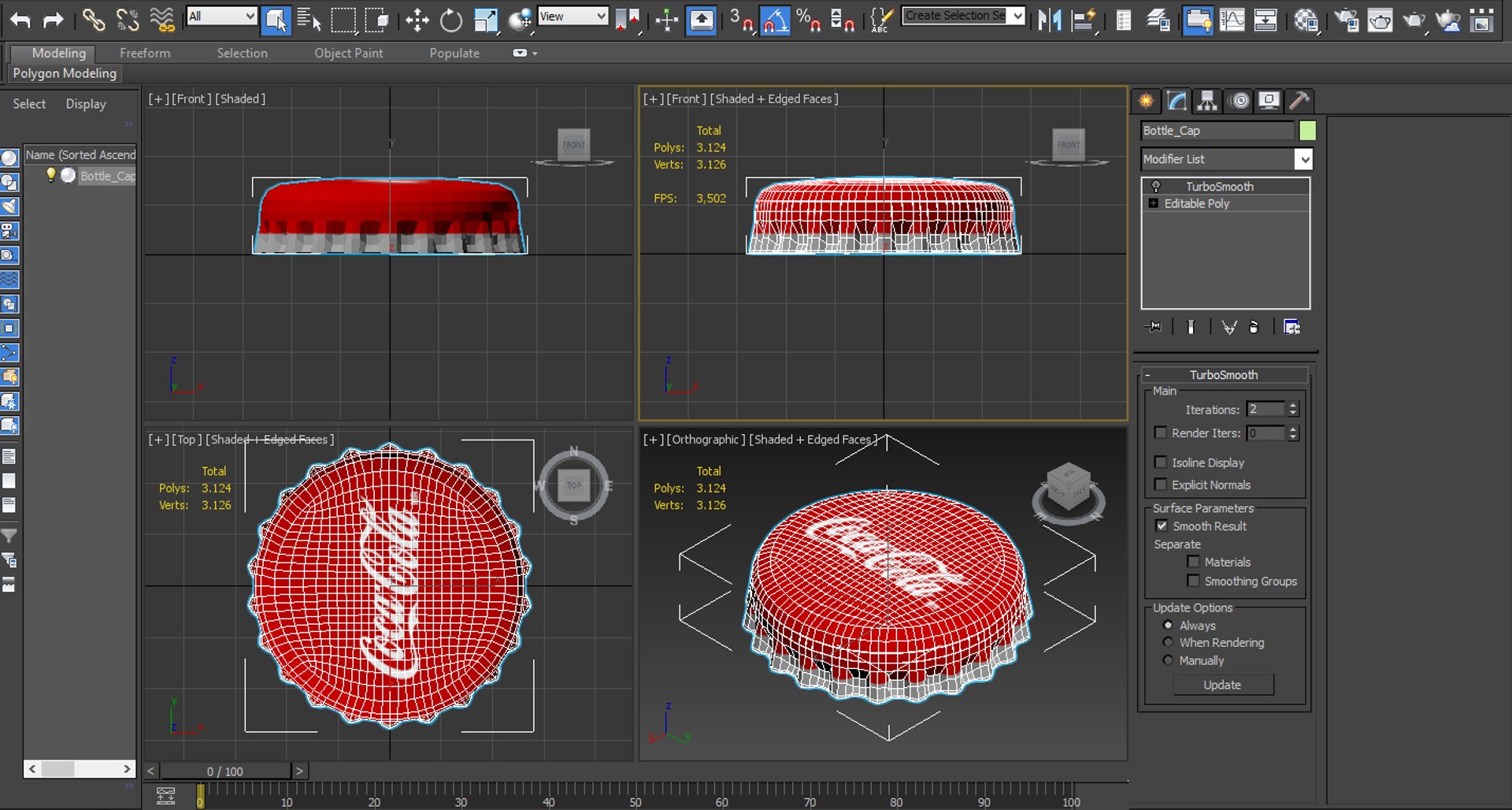 3d Model Of Bottle Cap