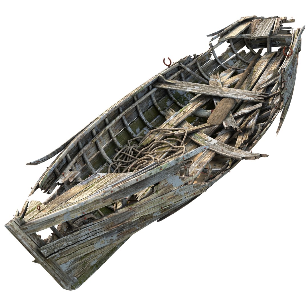 Brokeb Boat 3D - TurboSquid 2224964