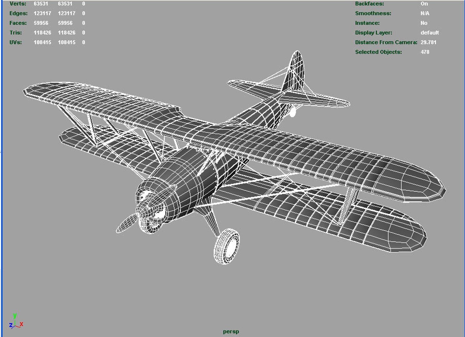 Old Airplane 3d Obj