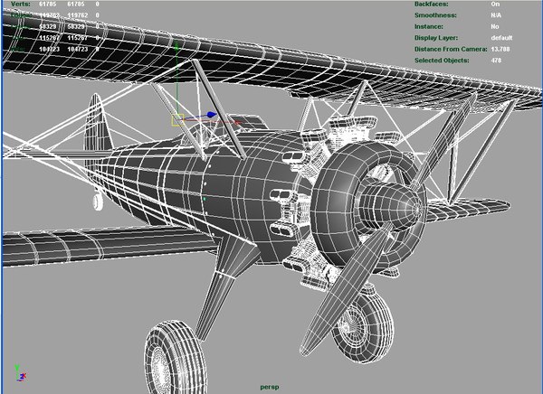 old airplane 3d obj