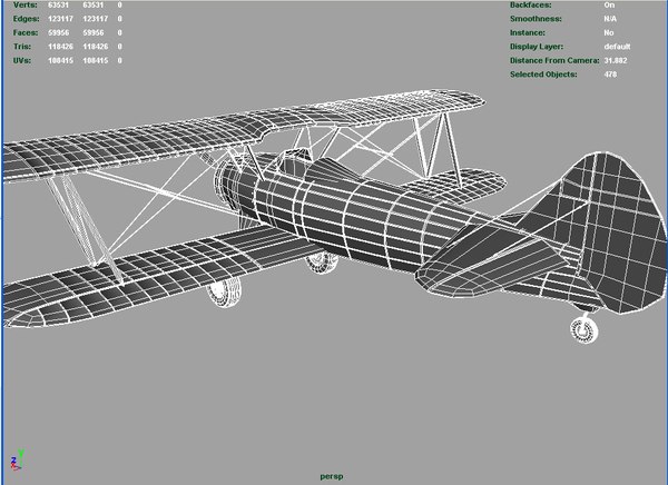 old airplane 3d obj