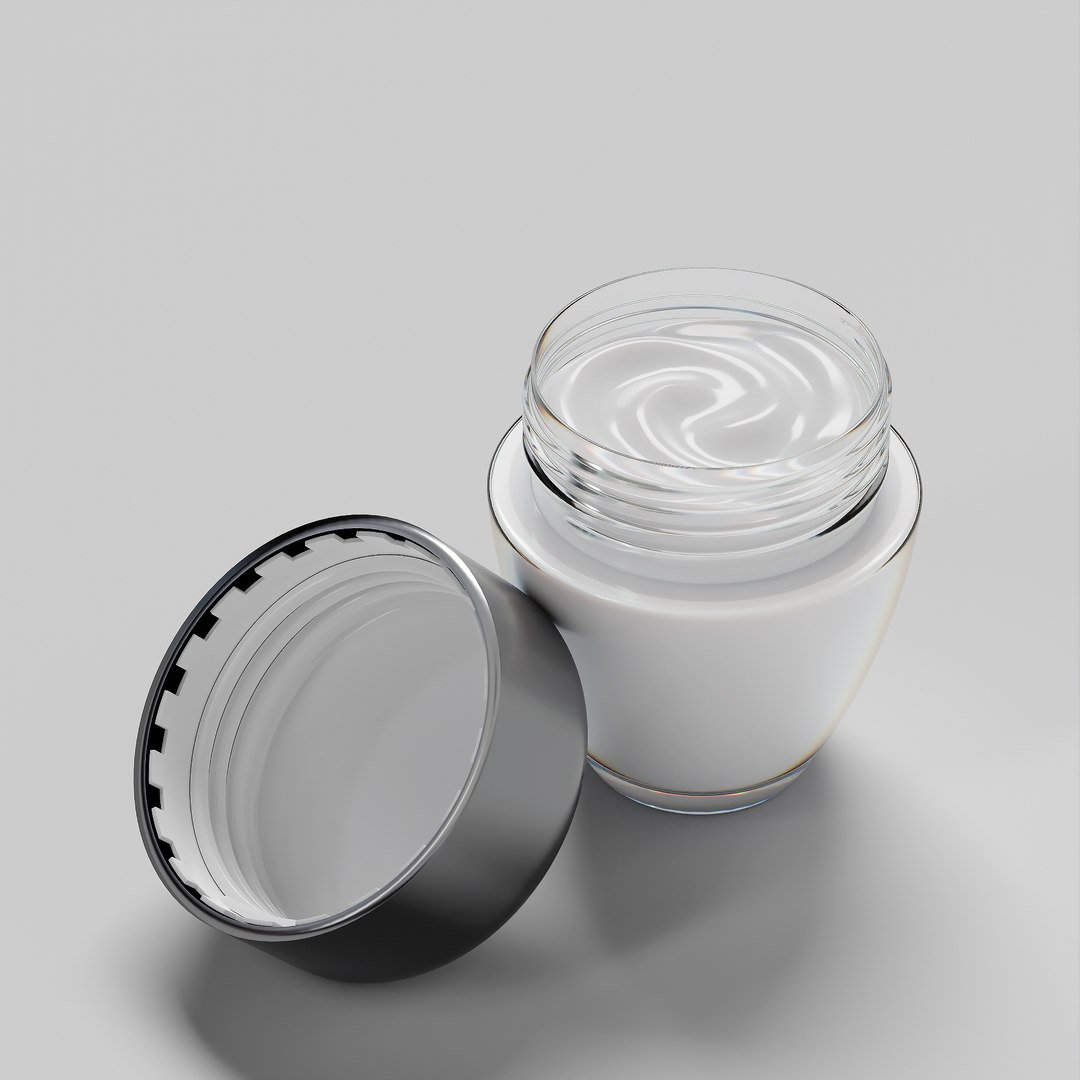 Cream Jar 07 3D - TurboSquid 1962760
