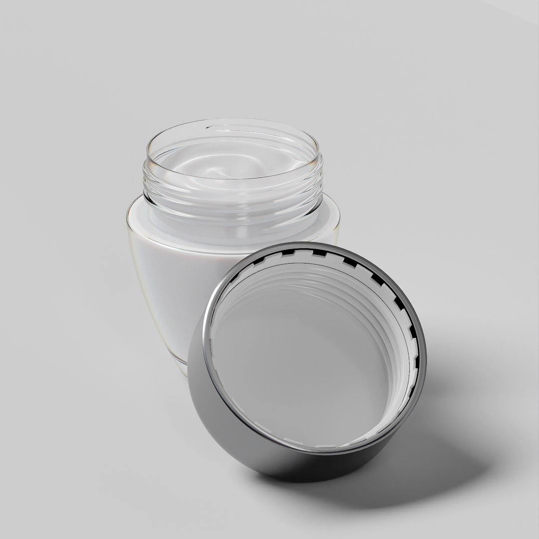 Cream Jar 07 3D - TurboSquid 1962760