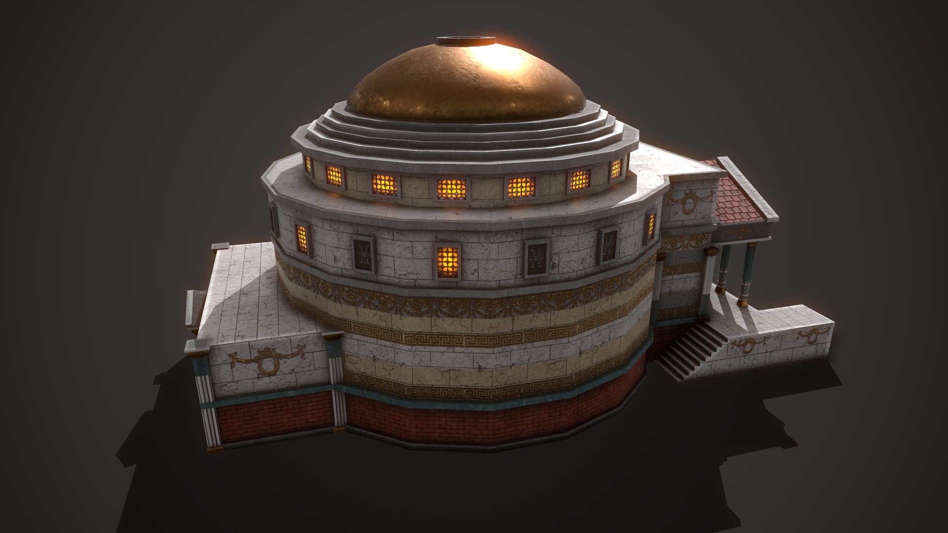 Ancient Pantheon 3D - TurboSquid 1650321