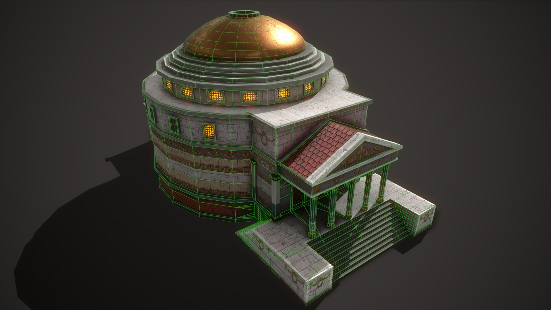 Ancient Pantheon 3D - TurboSquid 1650321