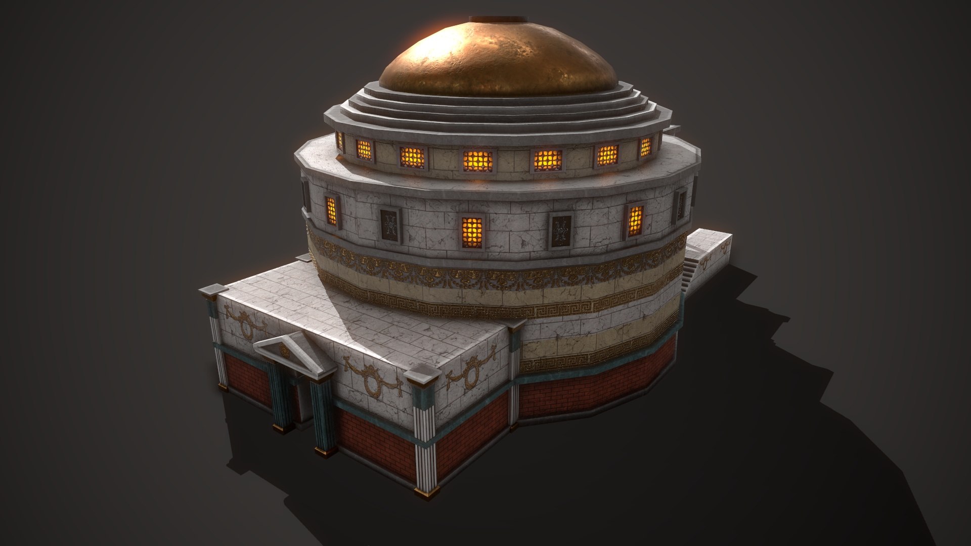 Ancient Pantheon 3D - TurboSquid 1650321