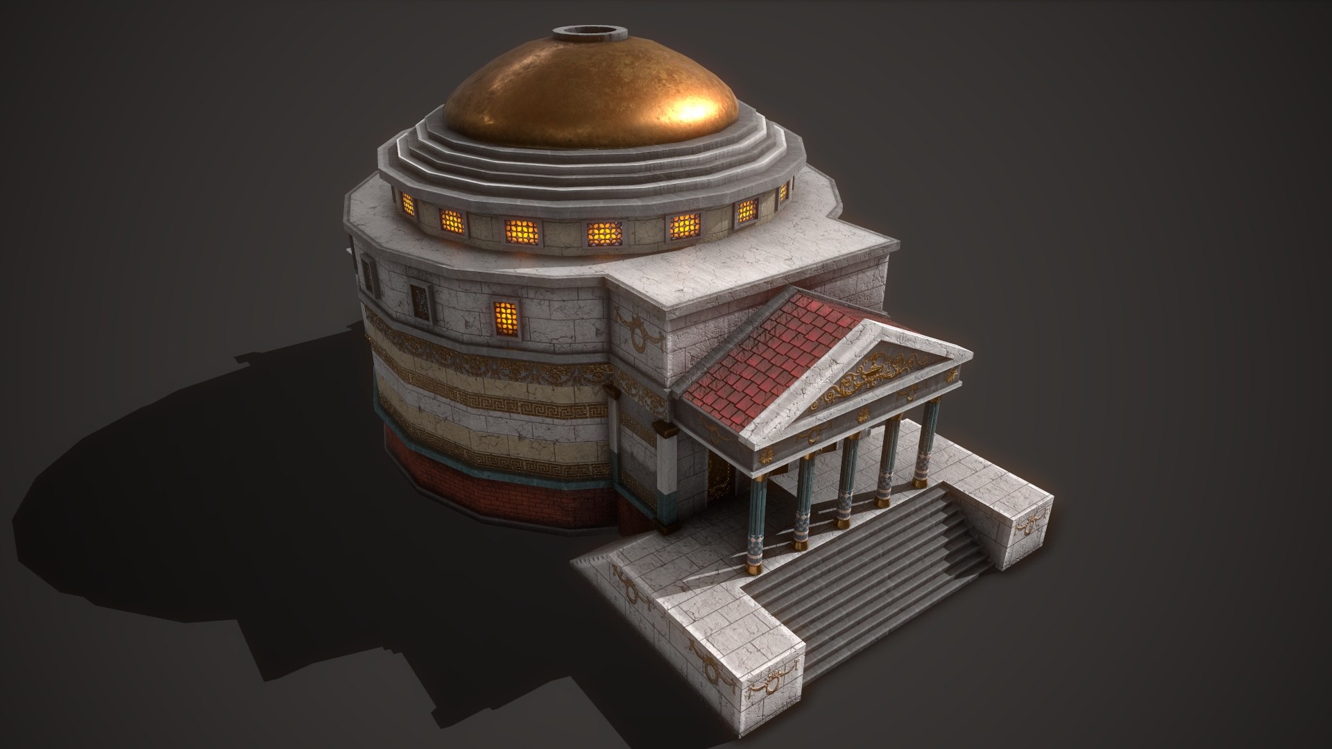 Ancient Pantheon 3D - TurboSquid 1650321