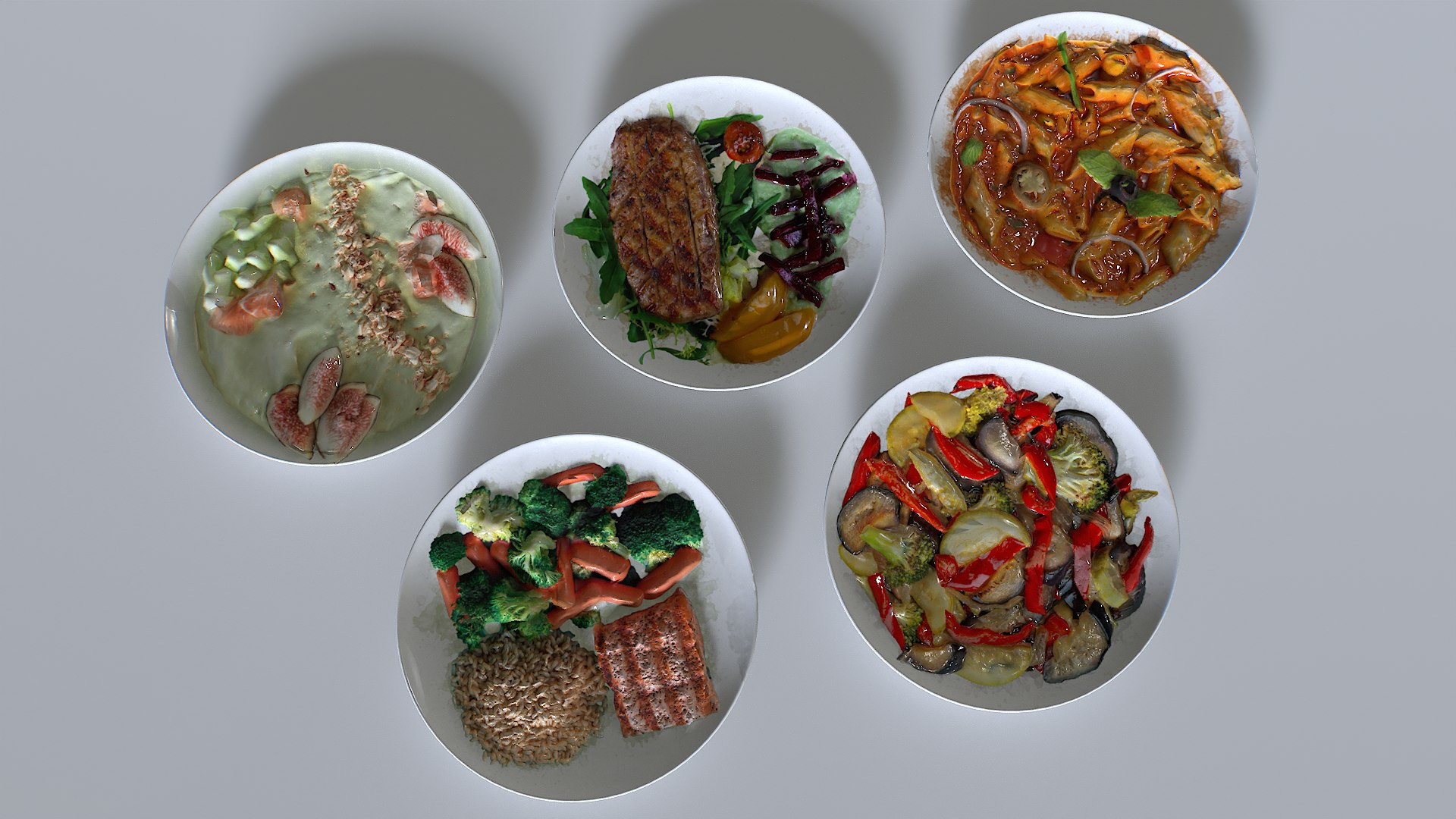 Food In A Plate Pack 2 3D Model - TurboSquid 2382087