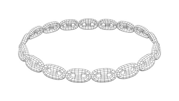 Black Choker Chains Necklace 3D model - TurboSquid 1972765