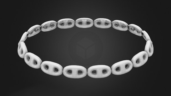 Black Choker Chains Necklace 3D model - TurboSquid 1972765