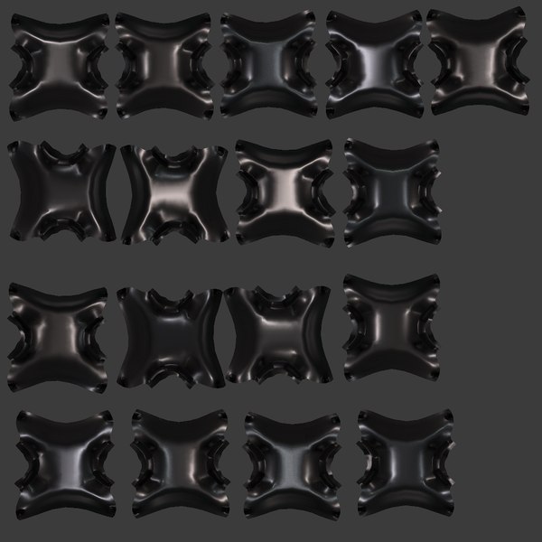 Black Choker Chains Necklace 3D model - TurboSquid 1972765