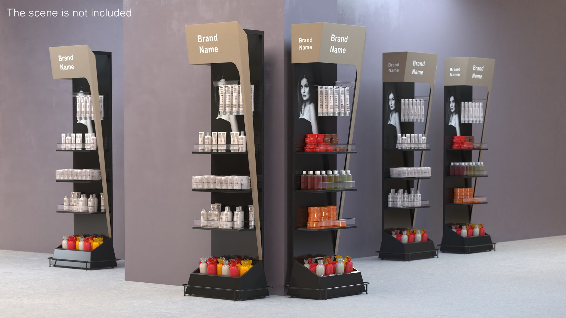 3D Black Stackable Display Stand Mockup model - TurboSquid 2096386