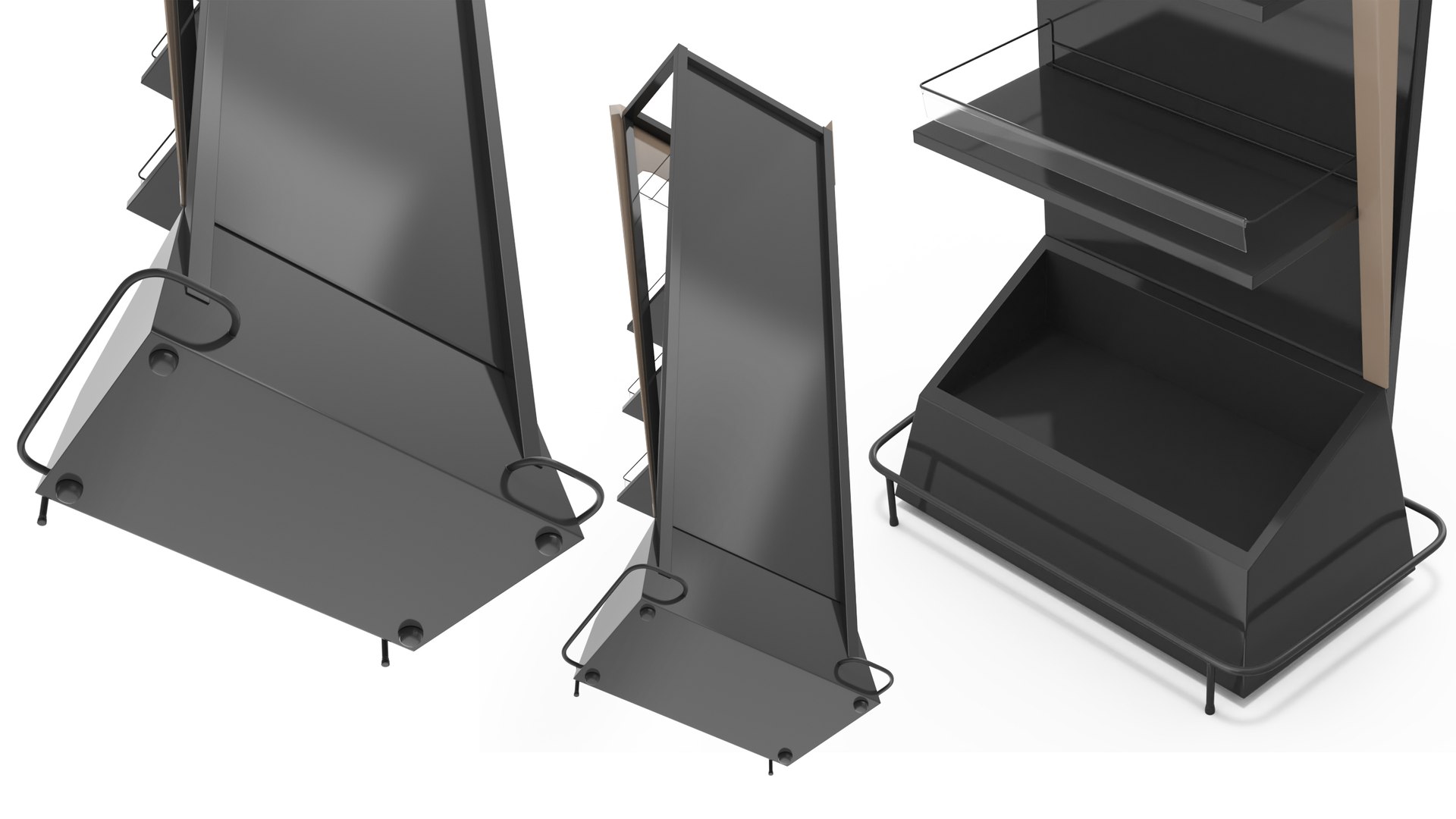 3D Black Stackable Display Stand Mockup model - TurboSquid 2096386
