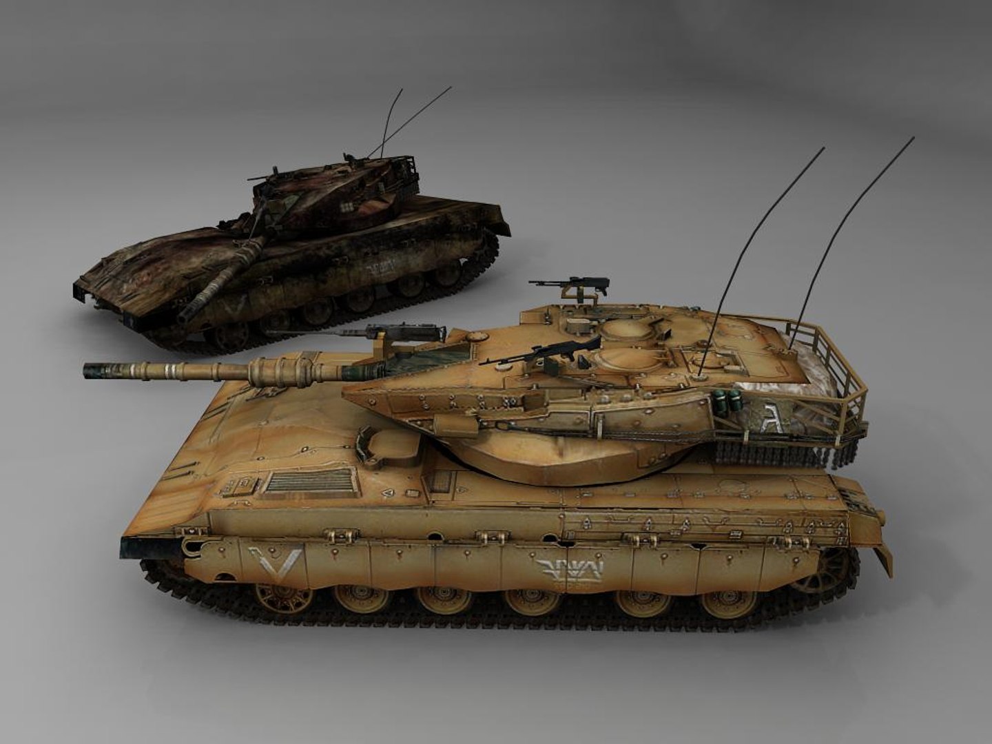 Merkava 2 Tank 3d Ma