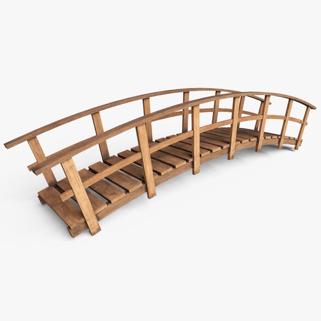 Wooden Bridge 3D model - TurboSquid 2102133