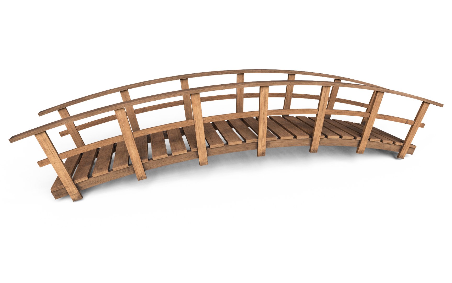 Wooden Bridge 3D Model - TurboSquid 2102133
