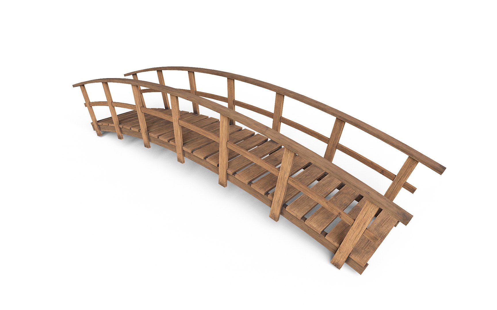 Wooden Bridge 3D Model - TurboSquid 2102133