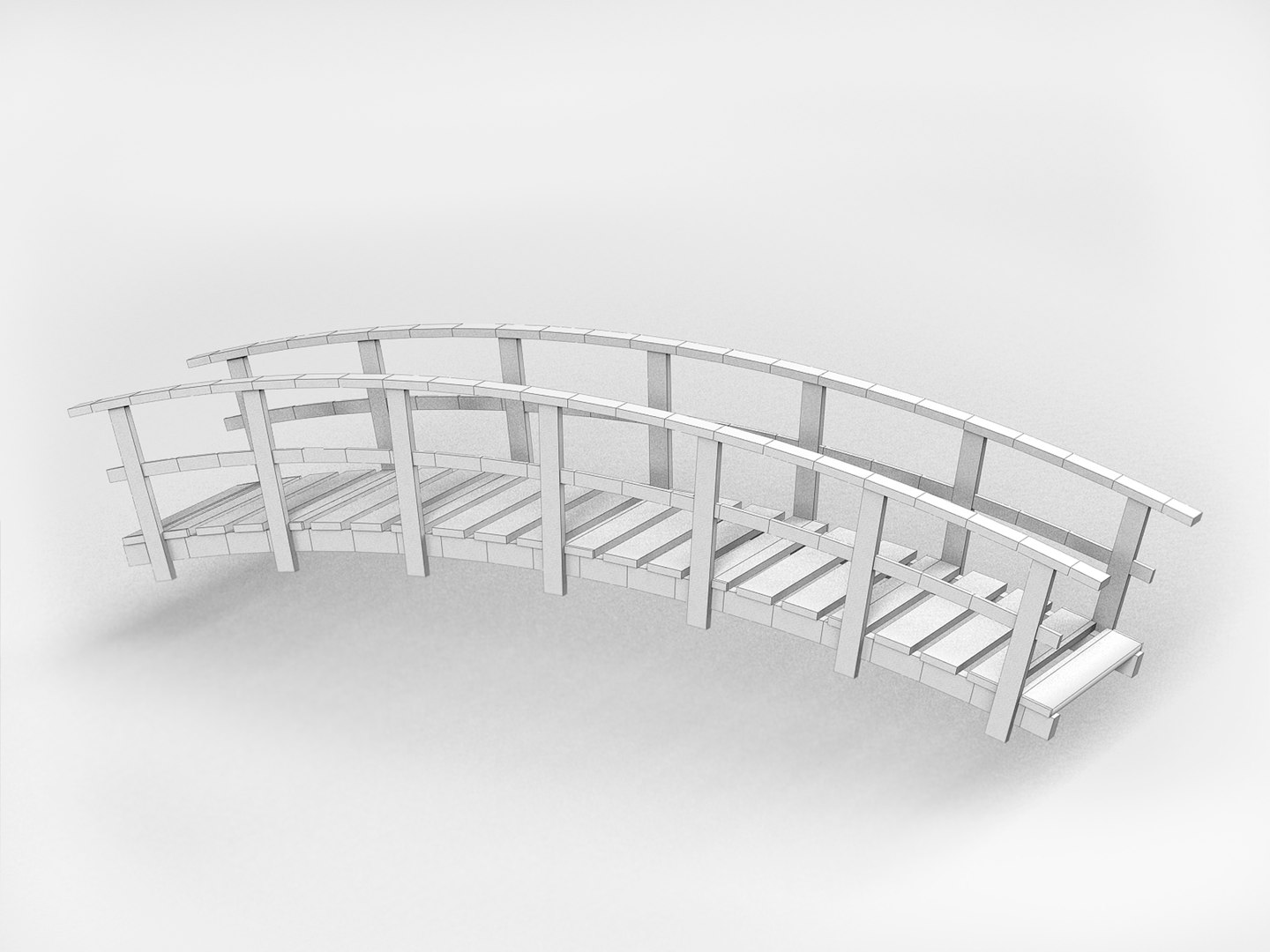 Wooden Bridge 3D Model - TurboSquid 2102133
