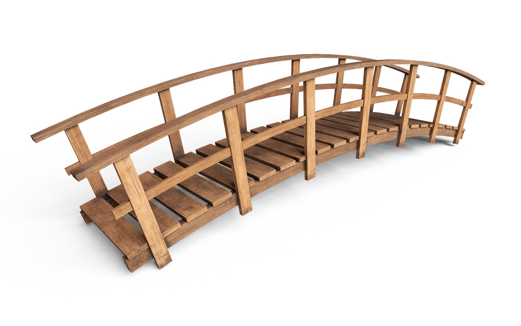 Wooden Bridge 3D Model - TurboSquid 2102133