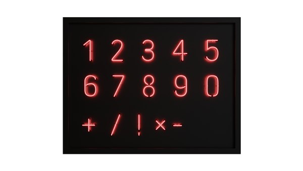 3D model Neon Numbers - TurboSquid 1909091