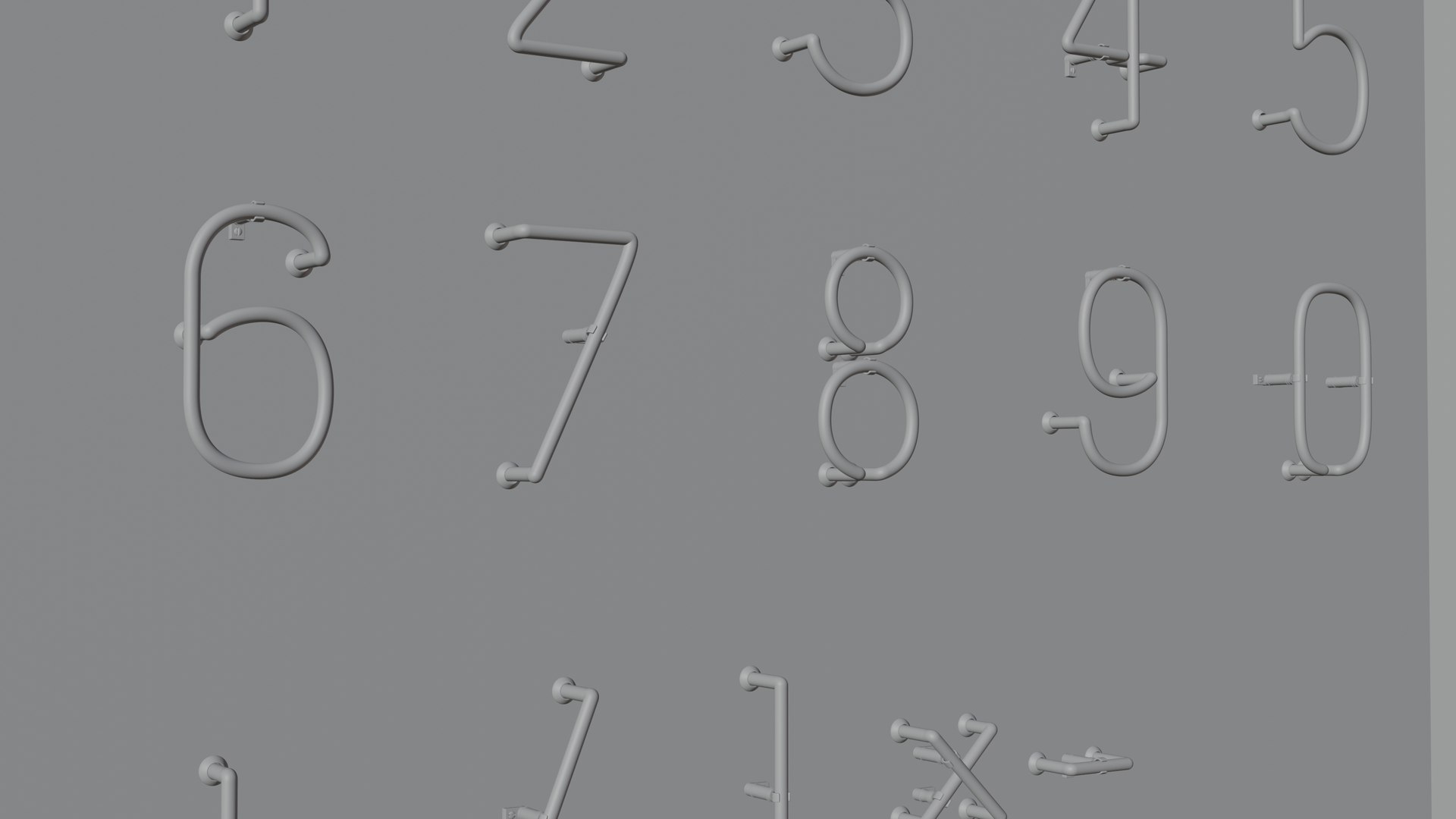 3D Model Neon Numbers - TurboSquid 1909091