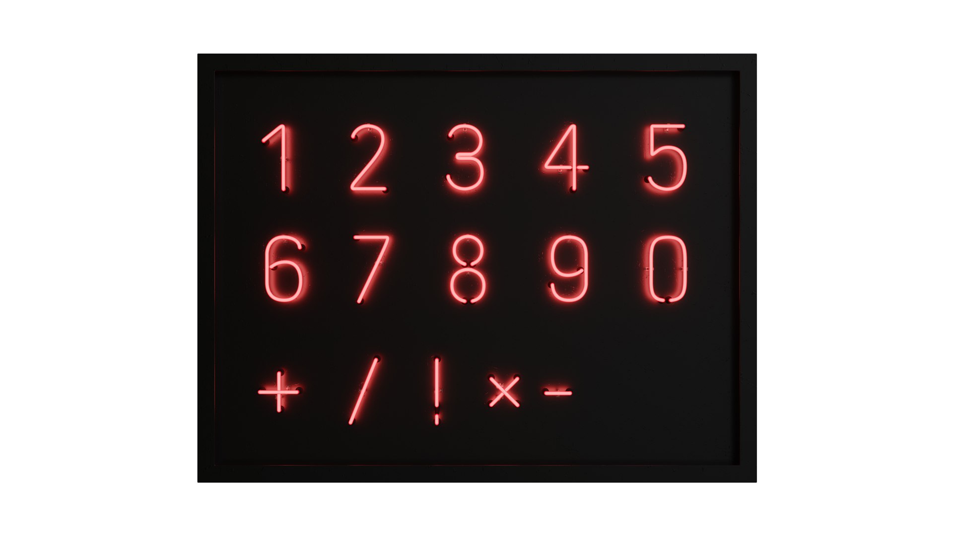 3D Model Neon Numbers - TurboSquid 1909091