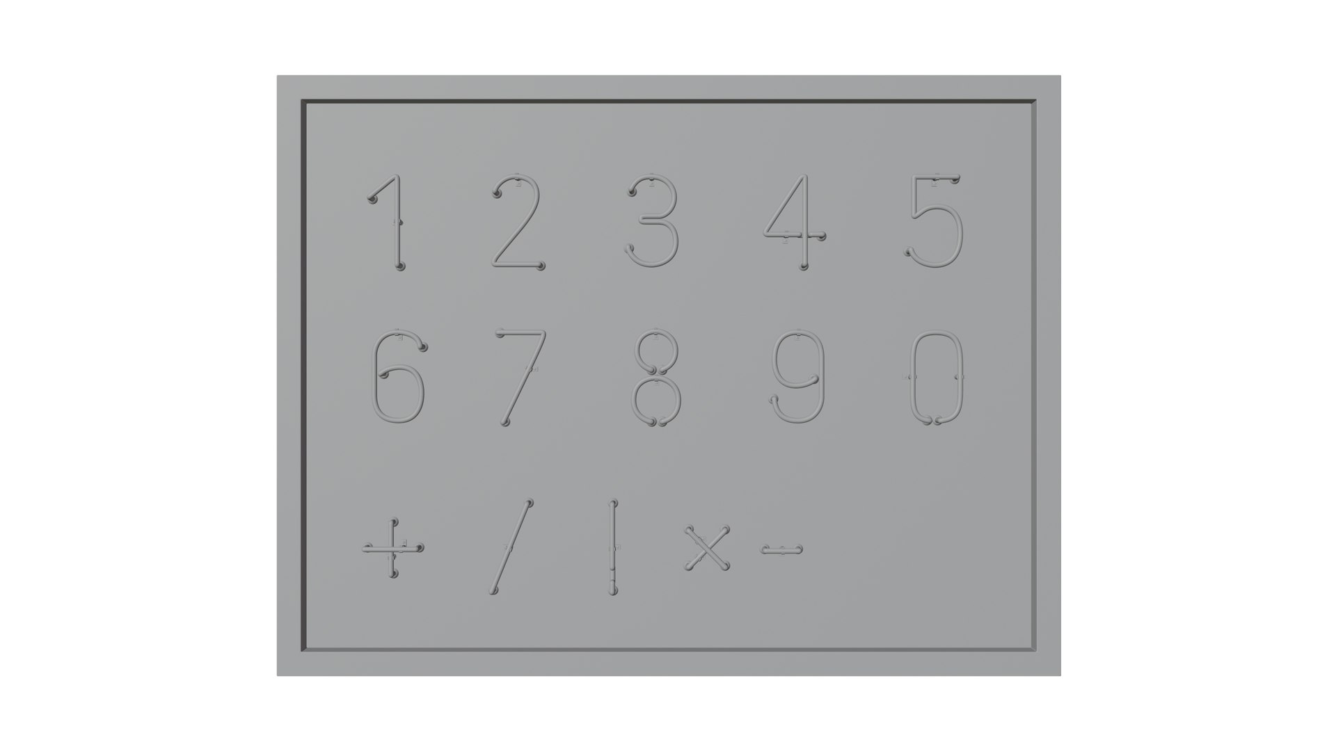 3D Model Neon Numbers - TurboSquid 1909091