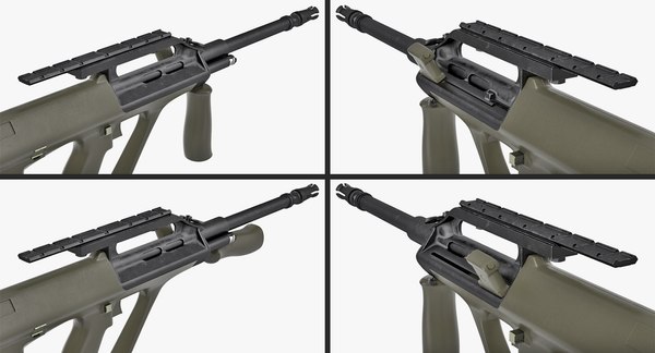 bullpup assault rifle steyr aug 3d max