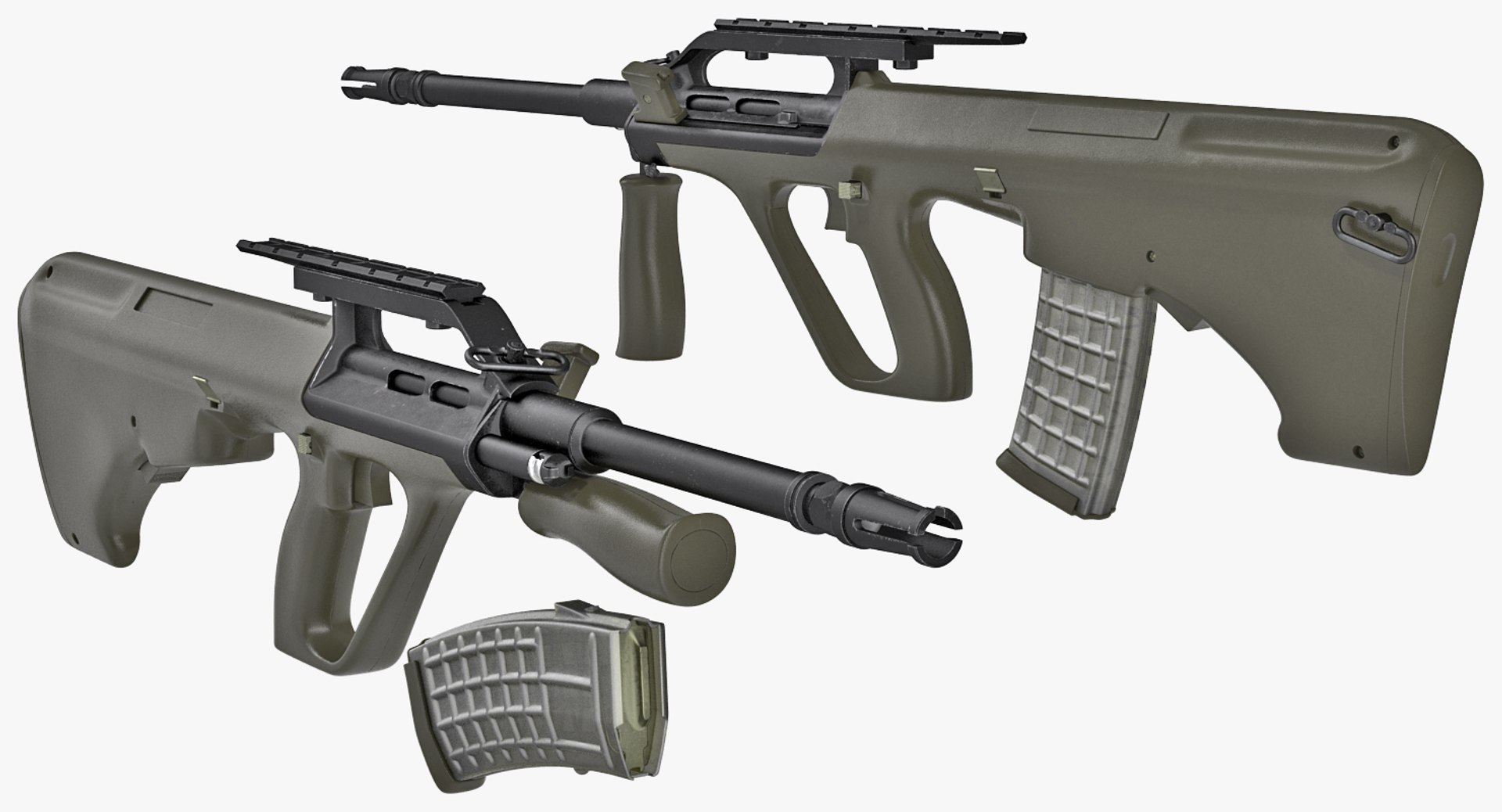 Bullpup Assault Rifle Steyr Aug 3d Max