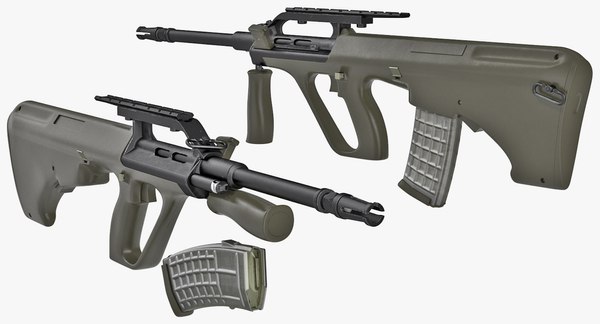 bullpup assault rifle steyr aug 3d max
