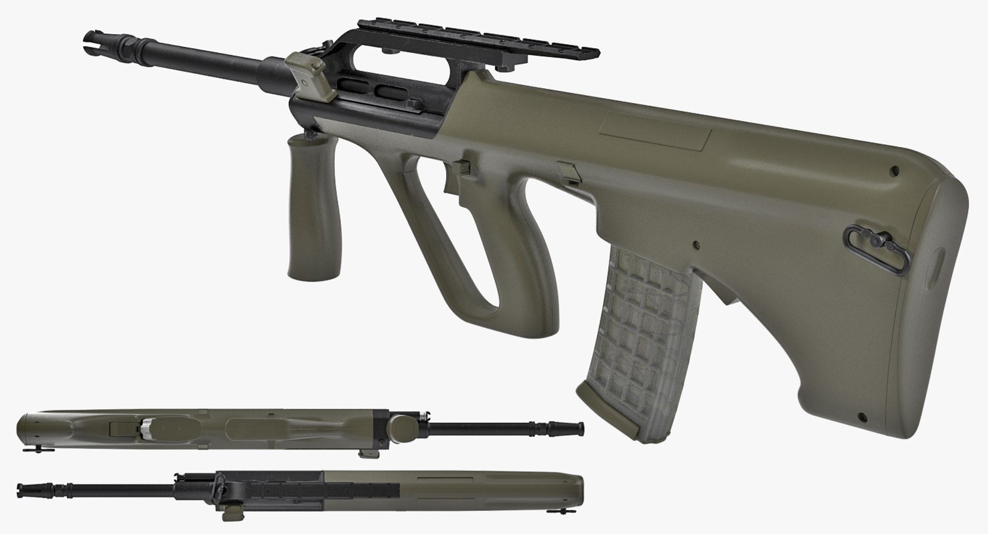 Bullpup Assault Rifle Steyr Aug 3d Max