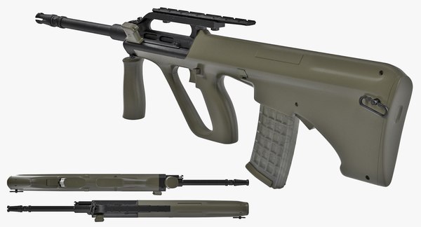 bullpup assault rifle steyr aug 3d max