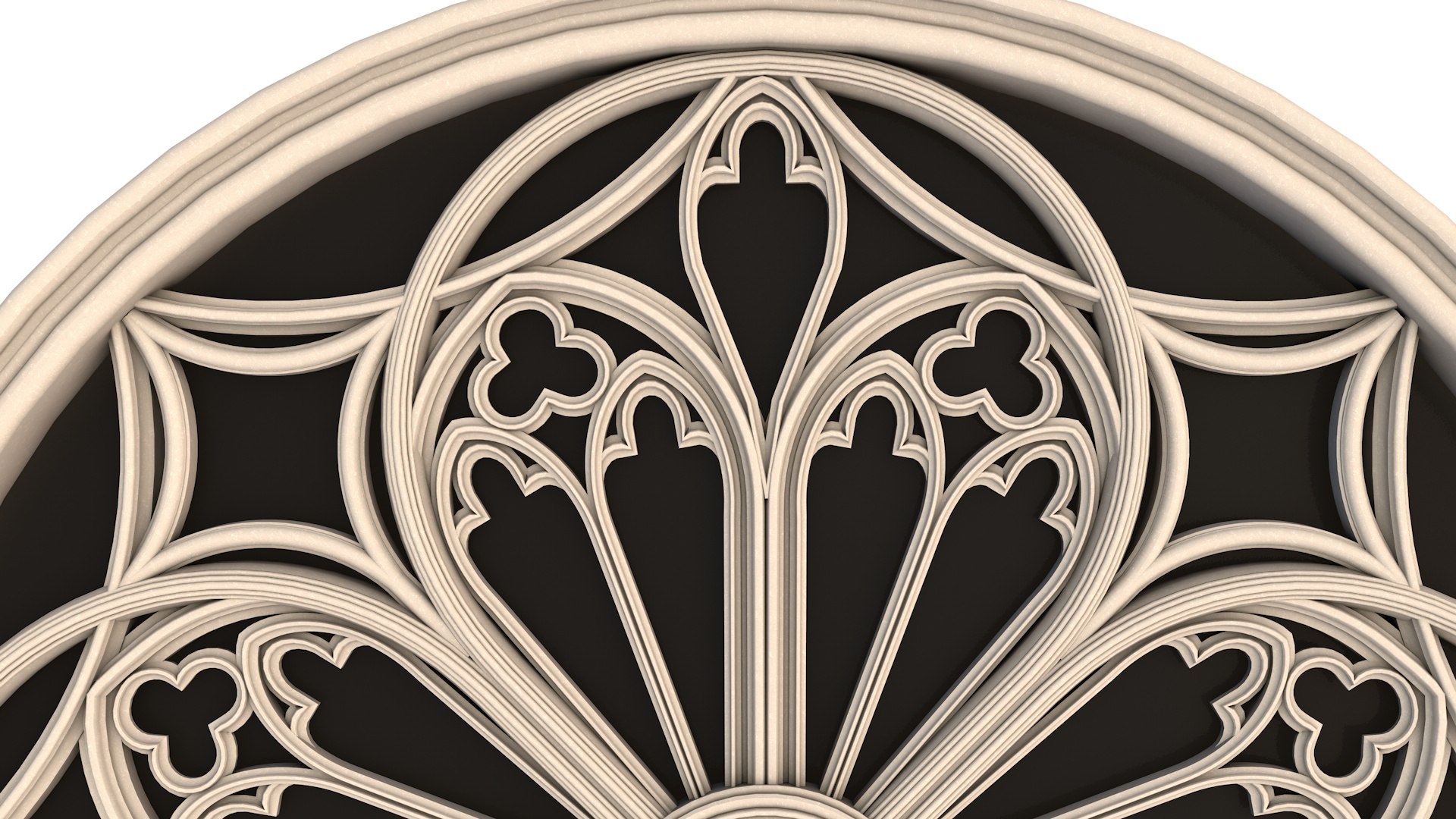 Round Gothic Rose Window 3D Model - TurboSquid 1814824