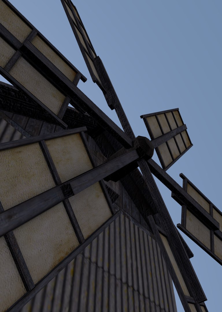 3d Model Old Wind Windmill