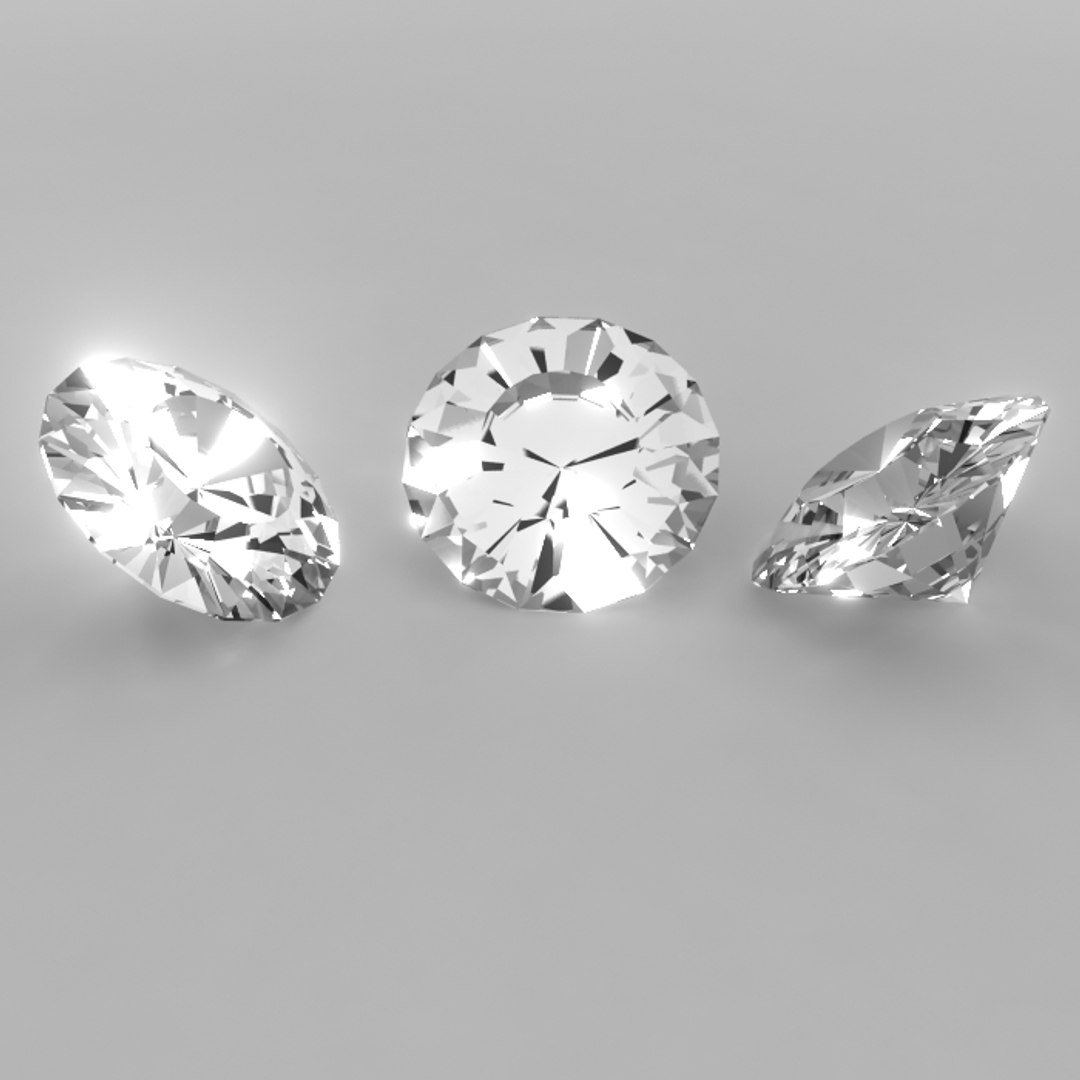simple jack cut diamond 3d max