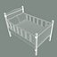 3d model wooden cradle
