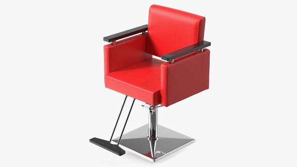 modelo 3d Silla de salón de belleza roja - TurboSquid 1942033