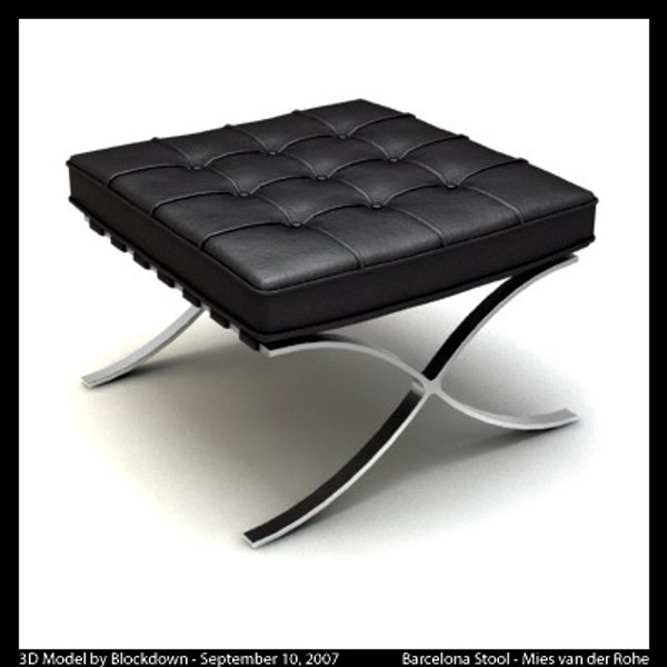 modelo 3d Taburete de barcelona MR - TurboSquid 408462