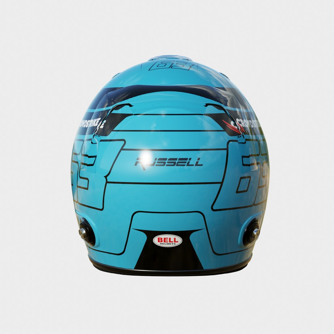 3D F1 George Russel Helmet 2025 - TurboSquid 2370868