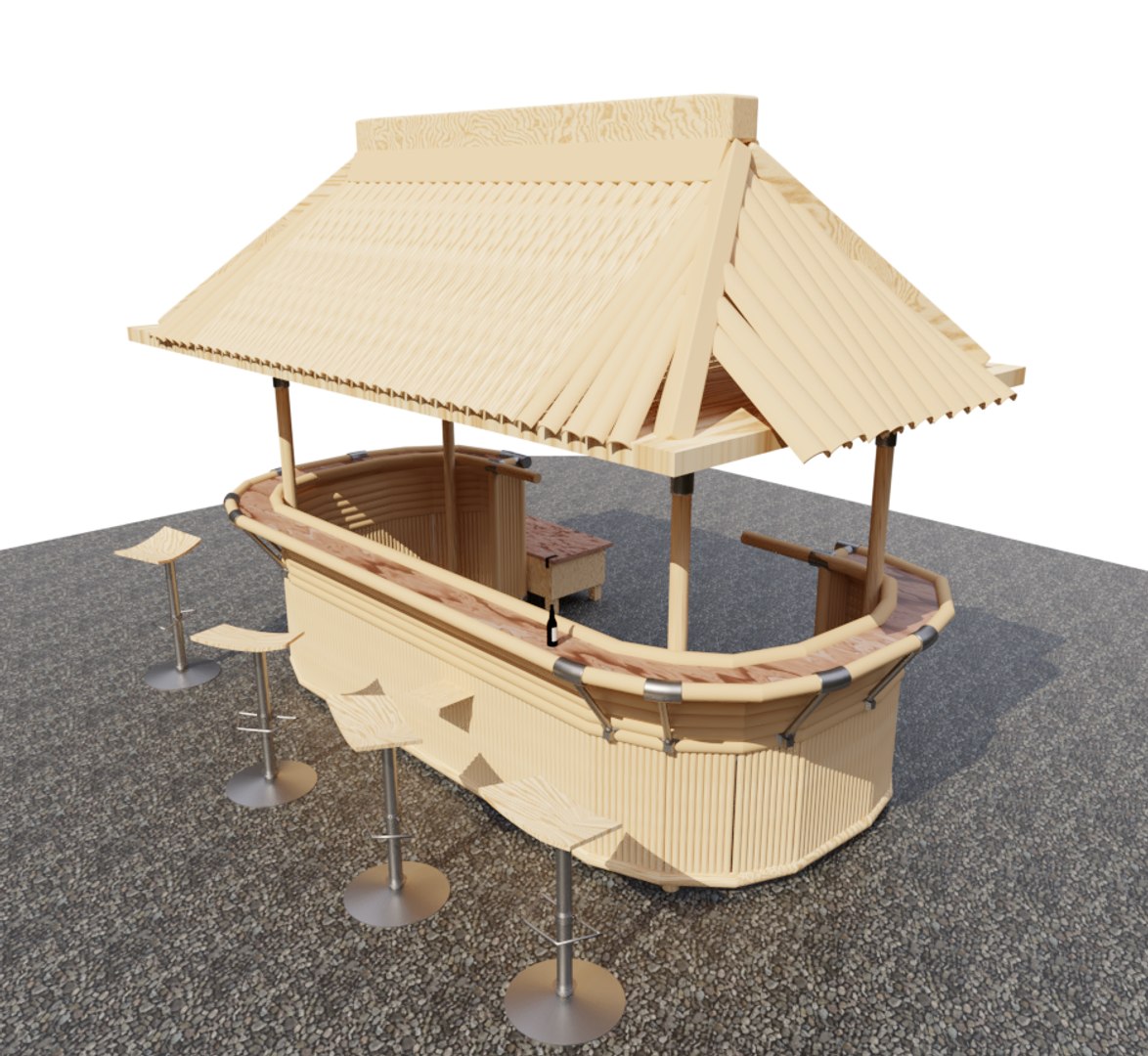 Free Mini Bar 3D Model - TurboSquid 1407249