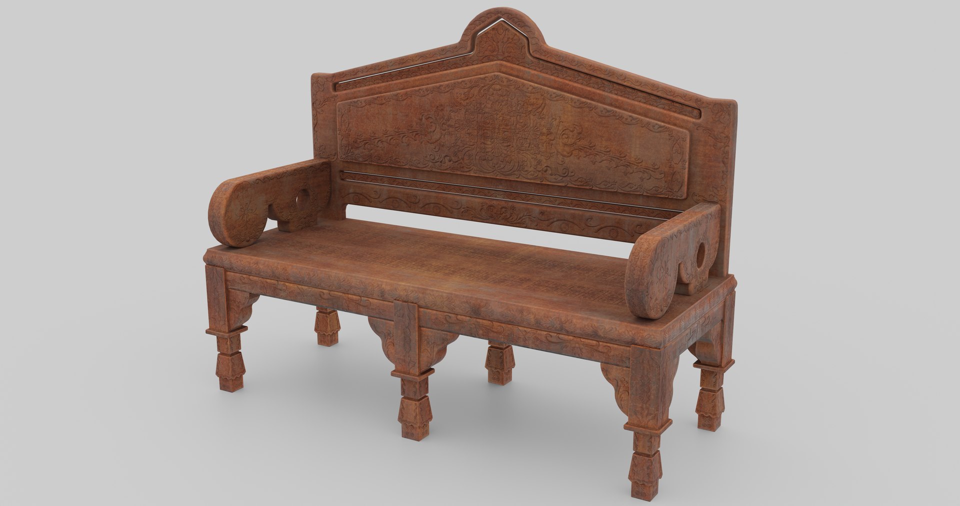 Wooden Bench 3D Model - TurboSquid 2106256