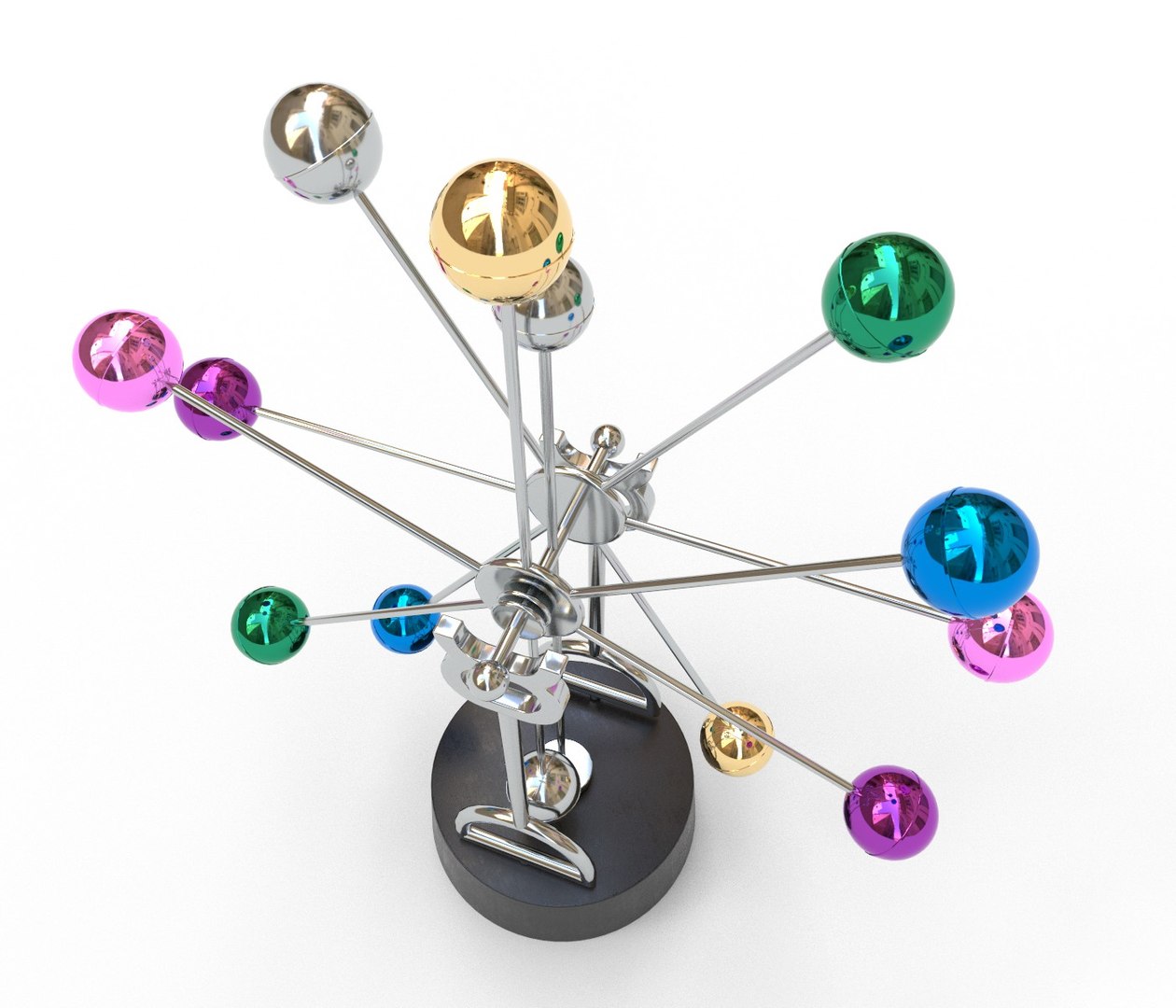 3D newton pendulum creative rotating - TurboSquid 1494060