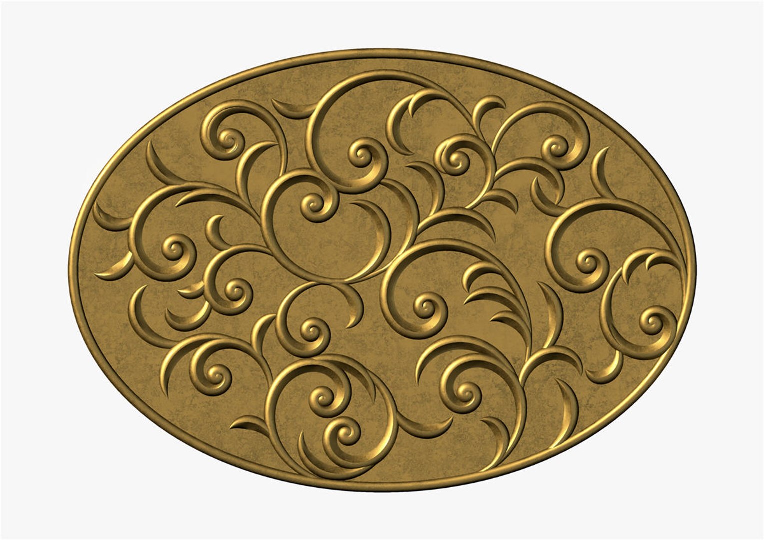 swirl oval ornament max